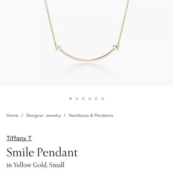 Tiffany & Co. | Jewelry | Tiffany Gold Smile Necklace | Poshmark